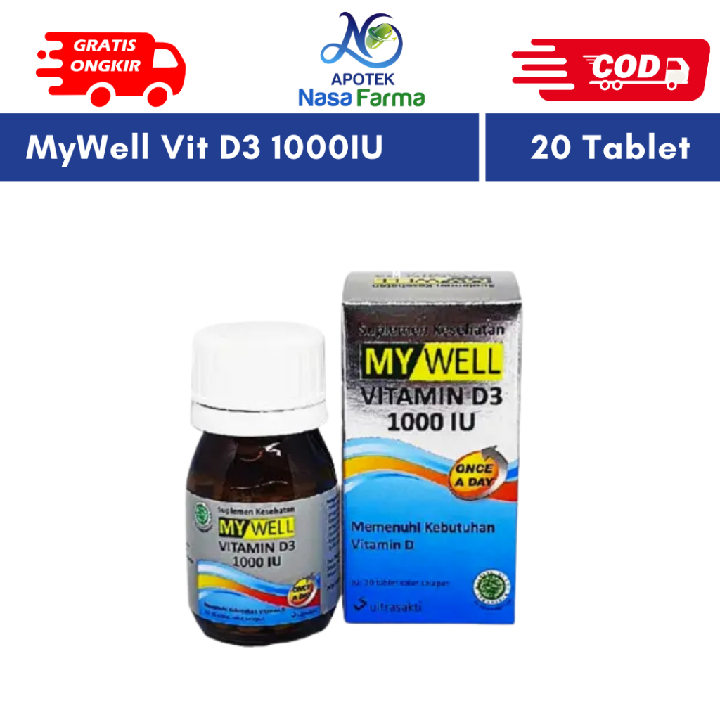 My WELL Vitamin D3 1000 IU - Meets Vitamin D needs | Shopee Philippines