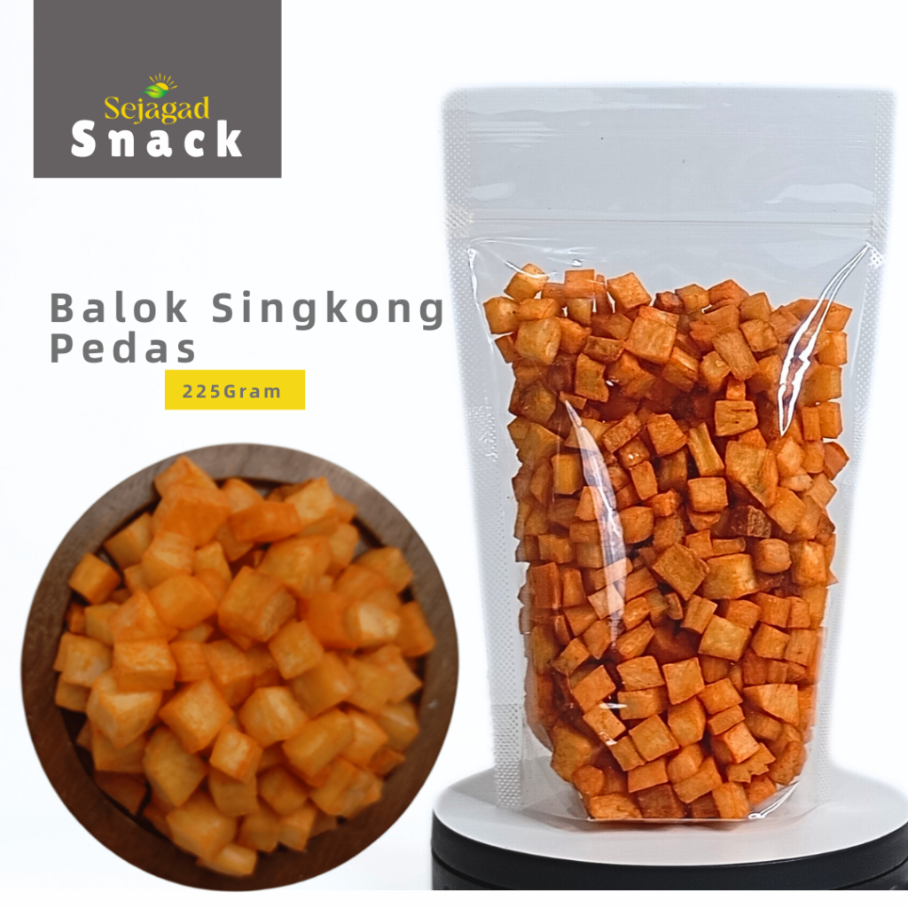 Sejagad Spicy Cassava Block Snacks Cassava Block Chips Snack Cassava ...