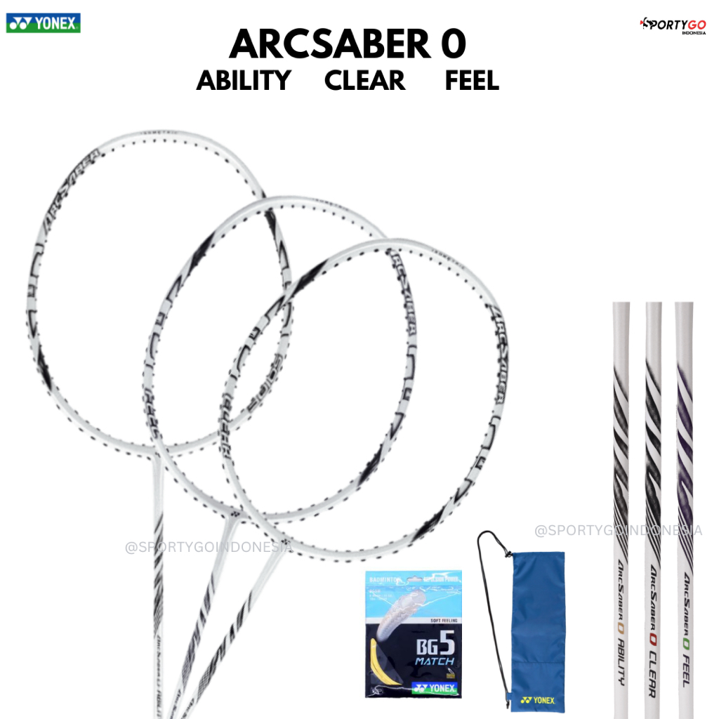 Original YONEX ARC SABER 0 Badminton Racket | Arcsaber 0 CLEAR ACTIVITY FEEL | Shopee Philippines