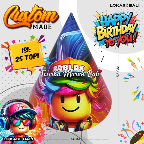 Roblox V4 CUSTOM BIRTHDAY HAT CONTENTS 25 PCS HAT | Shopee Philippines