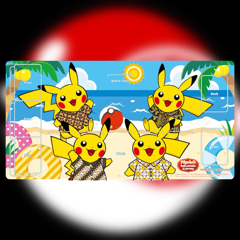 Pikachu Batik Pokémon Rubber Play Mat 9433653 Rubber Playmat TCG ...