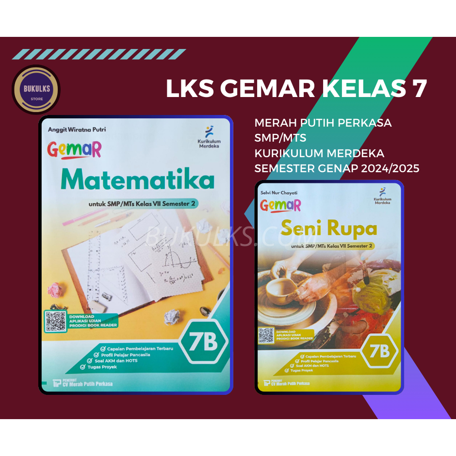 MERAH PUTIH Gemar Red and White LKS Book for MTS Middle School Class 7 ...