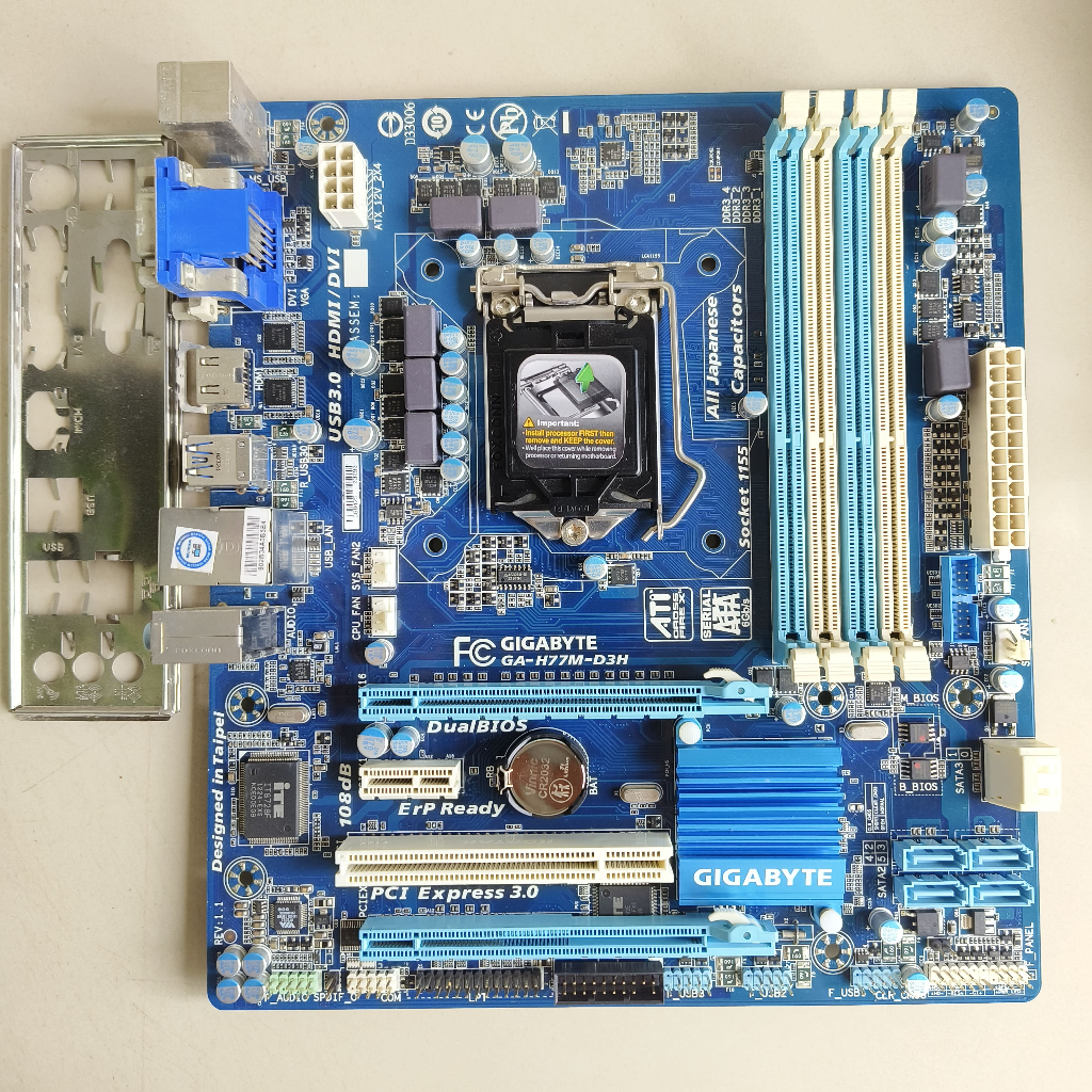 Gigabyte GAMING MAINBOARD GA-H77M-D3H LGA 1155 DDR3 GEN3 MICRO ATX ...