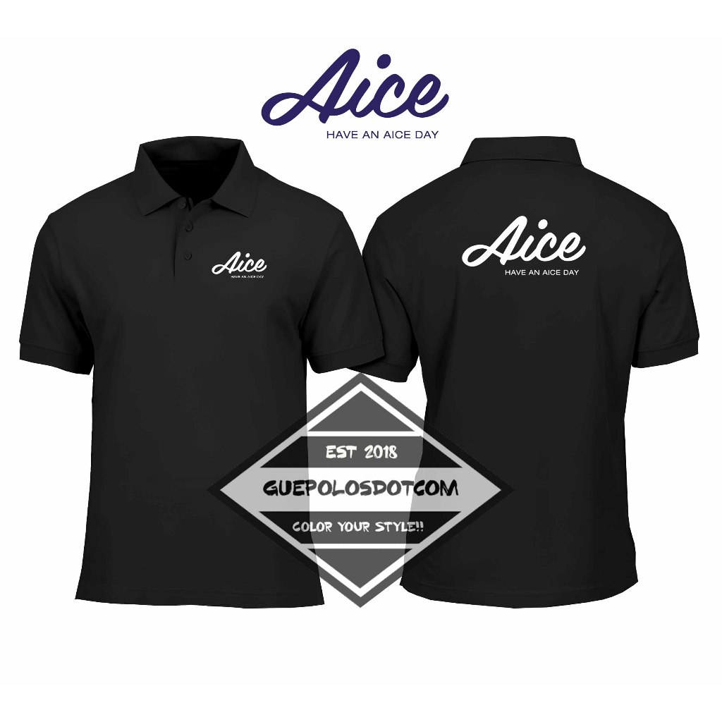 AICE ICE CREAM POLOSHIRT - AICE HAVE AN AICE DAY COLLAR POLO- COOL AICE ...