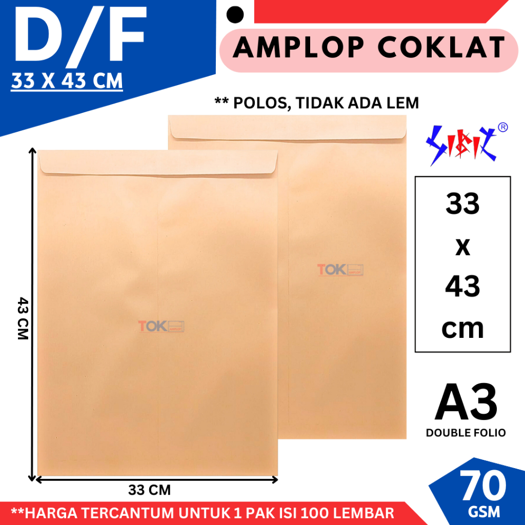 Double Folio / A3 Brown Envelope (33x43Cm) | Shopee Philippines