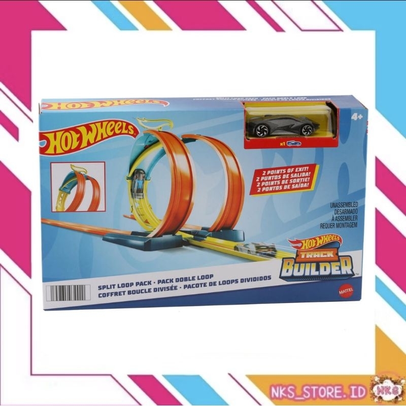 Hot Wheels Track Builder Split Loop Pack Set Hotwheels Car Toy | Shopee ...