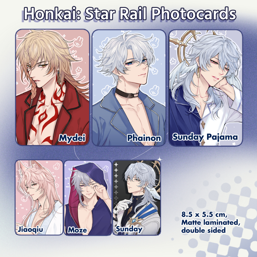 Honkai Star Rail Photocard Mydei Phainon Jiaoqiu Moze Sunday | Shopee ...
