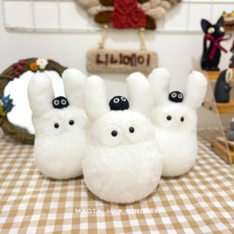 PUTIH Totoro Plush / White Totoro Doll Flea / White Totoro Plush Studio ...