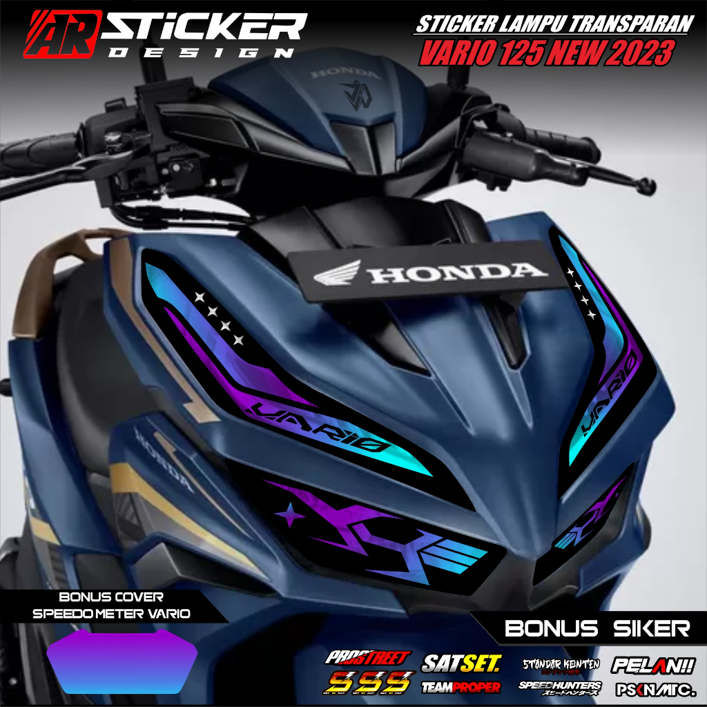Vario 125 150 Lamp Transparent Sticker Vario 125 New AR-2 Eyebrow ...