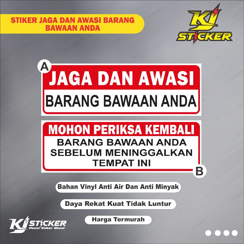 Kj STICKERS Stickers Keep and Supervise Your Luggage / Stickers Please ...