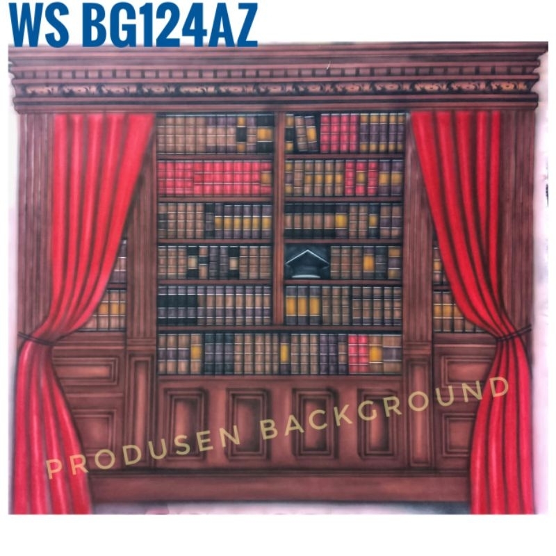 Ready 3x2,5m Fabric Graduation Background Bookshelf Background Photo ...