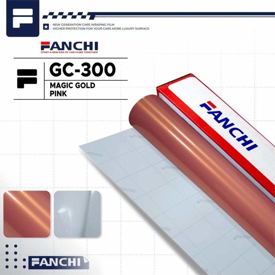 152cm Fanchi FC300 GC300 Magic Gold Pink Scots Sticker Per meter ...