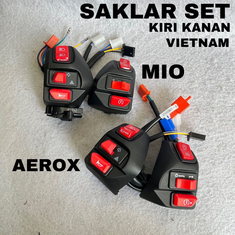 Mio Aerox Vietnam Switch Set Left Right Engine + Hazard Complete ...