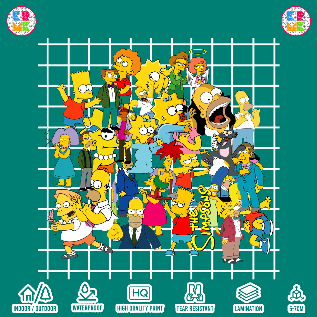 Karimika Sticker Pack UV Print Transparent Character The Simpson High ...