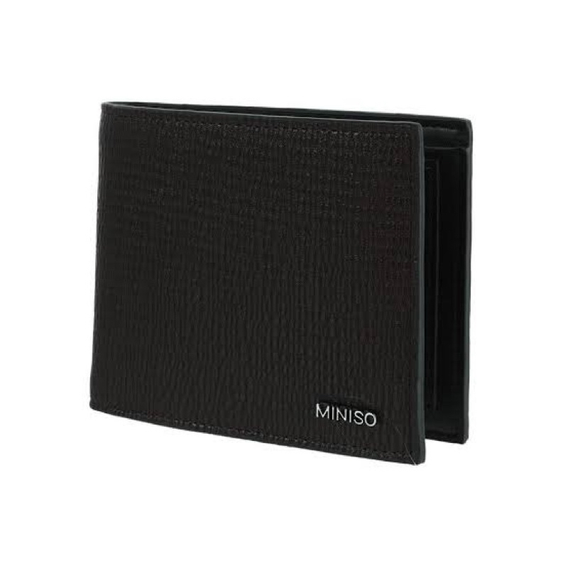 Miniso Minimalist Textured Short Wallet/Miniso Men's Wallet | Shopee ...