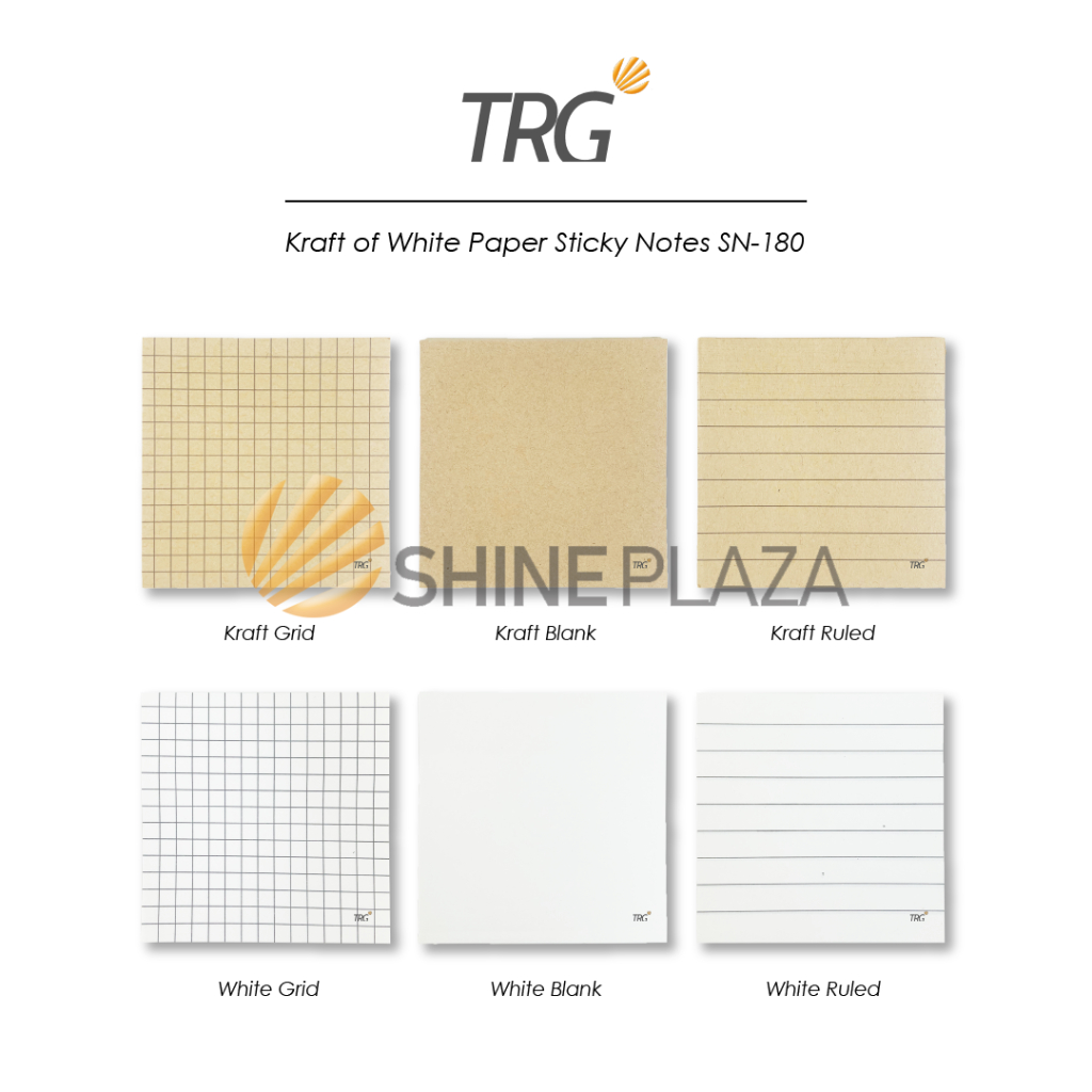 TRG Kraft or White Paper Mini Memopad SN-180 - Cute Sticky Notes Paper ...