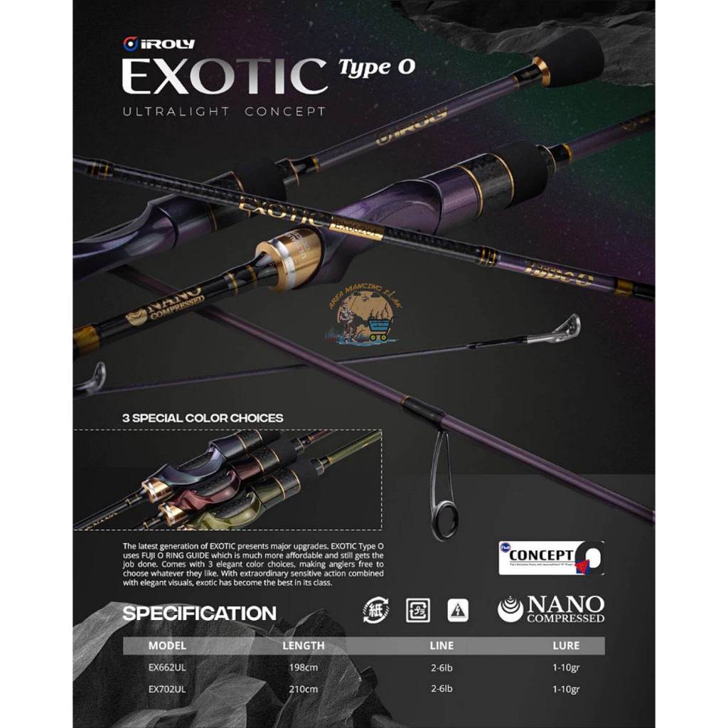 Rod SPINNING IROLY EXOTIC TYPE O ULTRALIGHT CONCEPT | Shopee Philippines