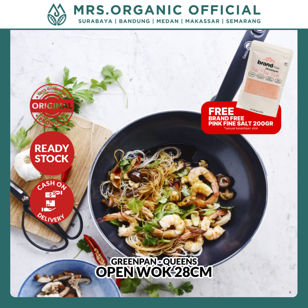 Queens Open Wok GreenPan 28cm (Enlarged Base) | Shopee Philippines
