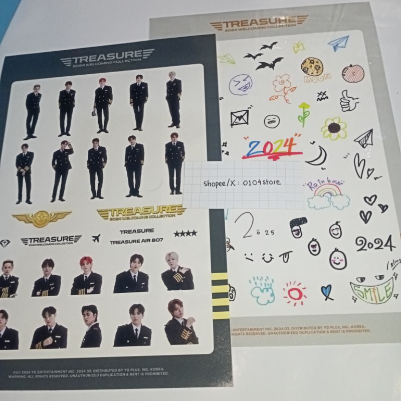 Welcoming Collection Welcol TREASURE 2024 OFFICIAL Sticker Set | Shopee ...