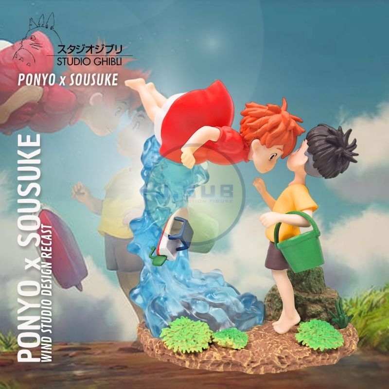 Action Figure Ponyo x Sousuke Statue Studio Ghibli Wind Studio Design ...