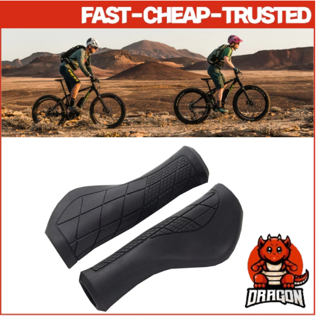 HITAM Hand Grip Bike GR6 Ergonomic Handle Grip Black Folding Bike Fixie ...