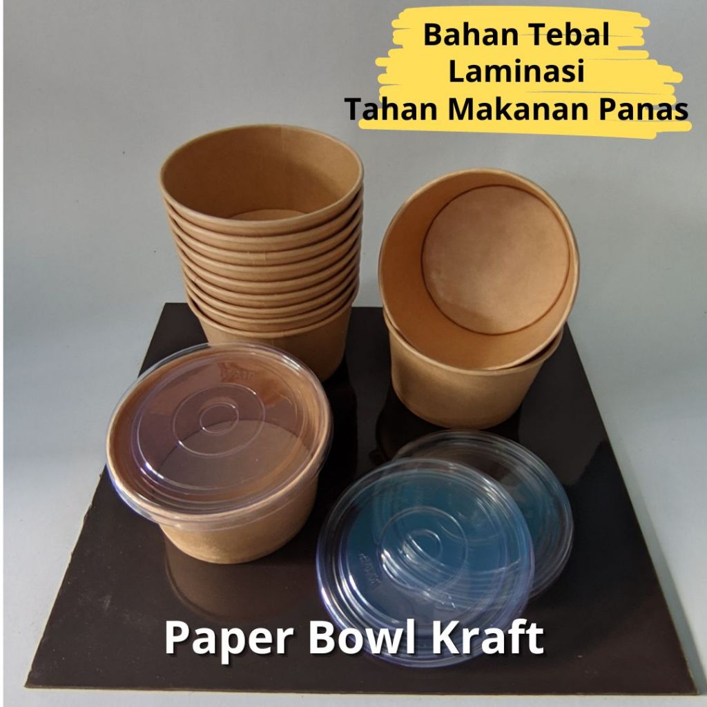 Paper Bowl [Contains 25 pcs] / Laminated Paper Bowl / Rice Bowl & Lid ...