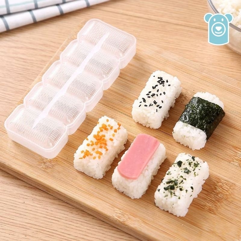 Oshizushi Sushi Rice Mold 5 in 1 Sushi Maker Set Roll Lemper Mold ...