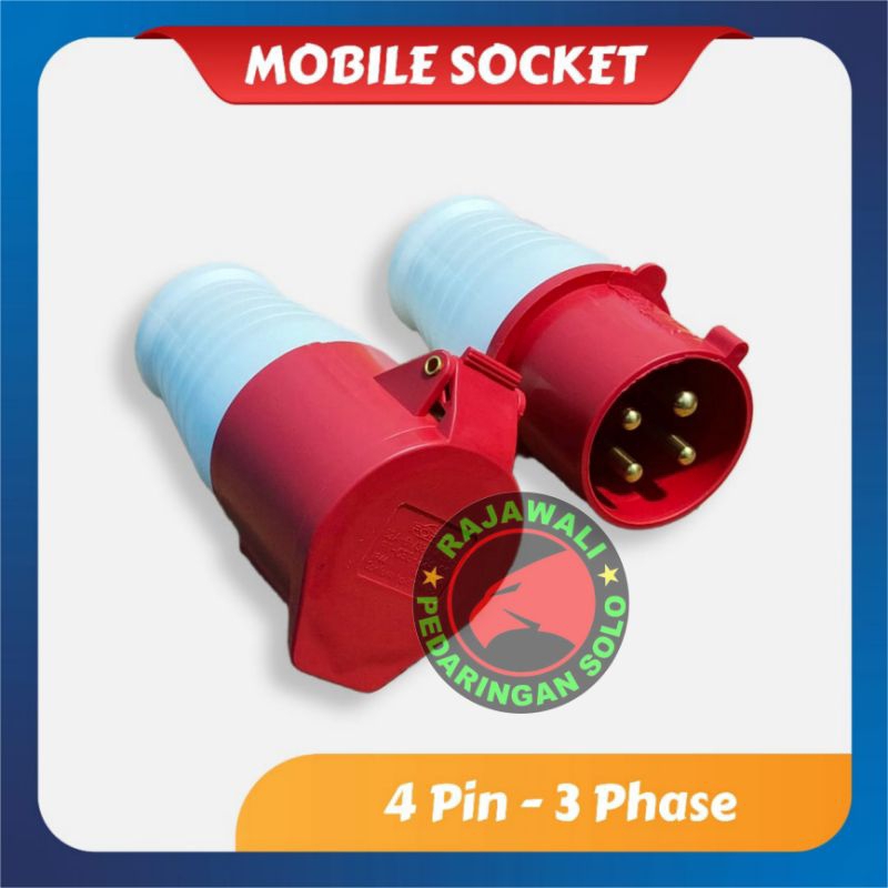 Mobile Socket 4 pin 3 phase 3 pin 2 phase 1 set male female Waterproof ...