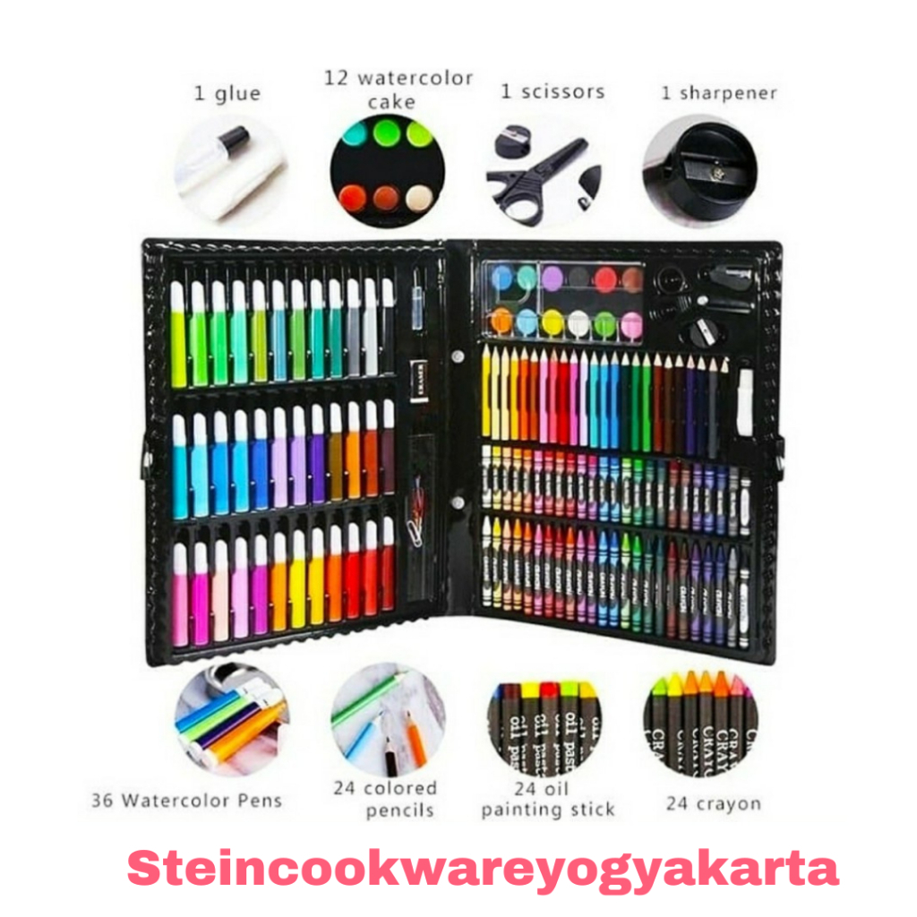 CRAYON COLORING ART SET CONTAINS 150 PCS/ CHILDREN'S CRAYON/ AESTHETIC ...