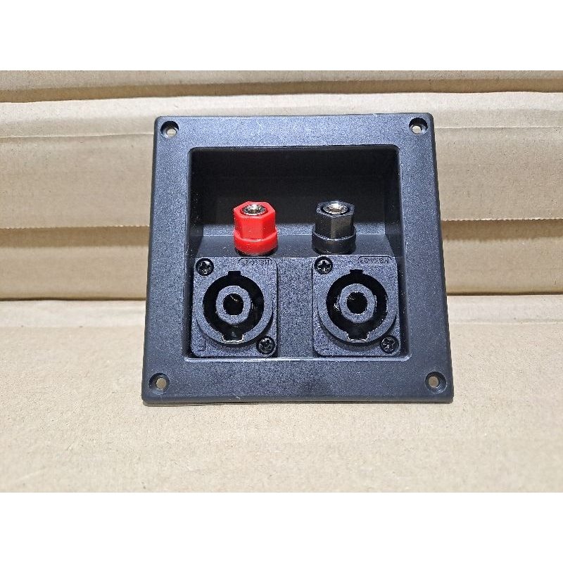 9cm X 9cm Box Speaker Terminal With Speakon & Banana plug. | Shopee ...