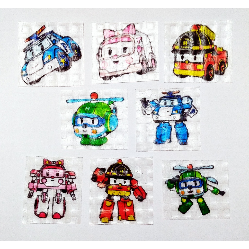 Robocar Poli Edible Rice Stickers Rice Paper Bento Stickers Edible Rice ...