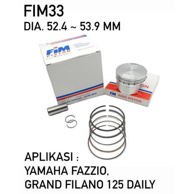 Piston Fim Izumi Yamaha Fazzio Grand Filano 125 Pin 13 Fim33 | Shopee ...