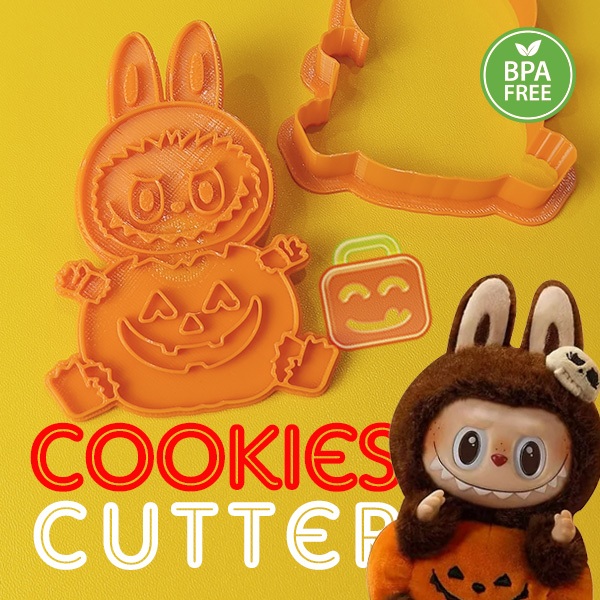 Cookies Cutter LABUBU Monster HALLOWEEN Icing Sugar STAMP EMBOSSER ...