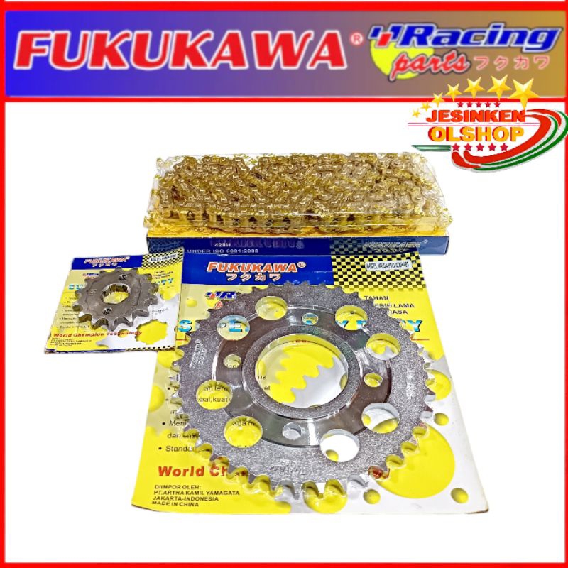 Gear Set Gold Chain Racing Package for Honda Megapro, Cb150 R, Verza ...