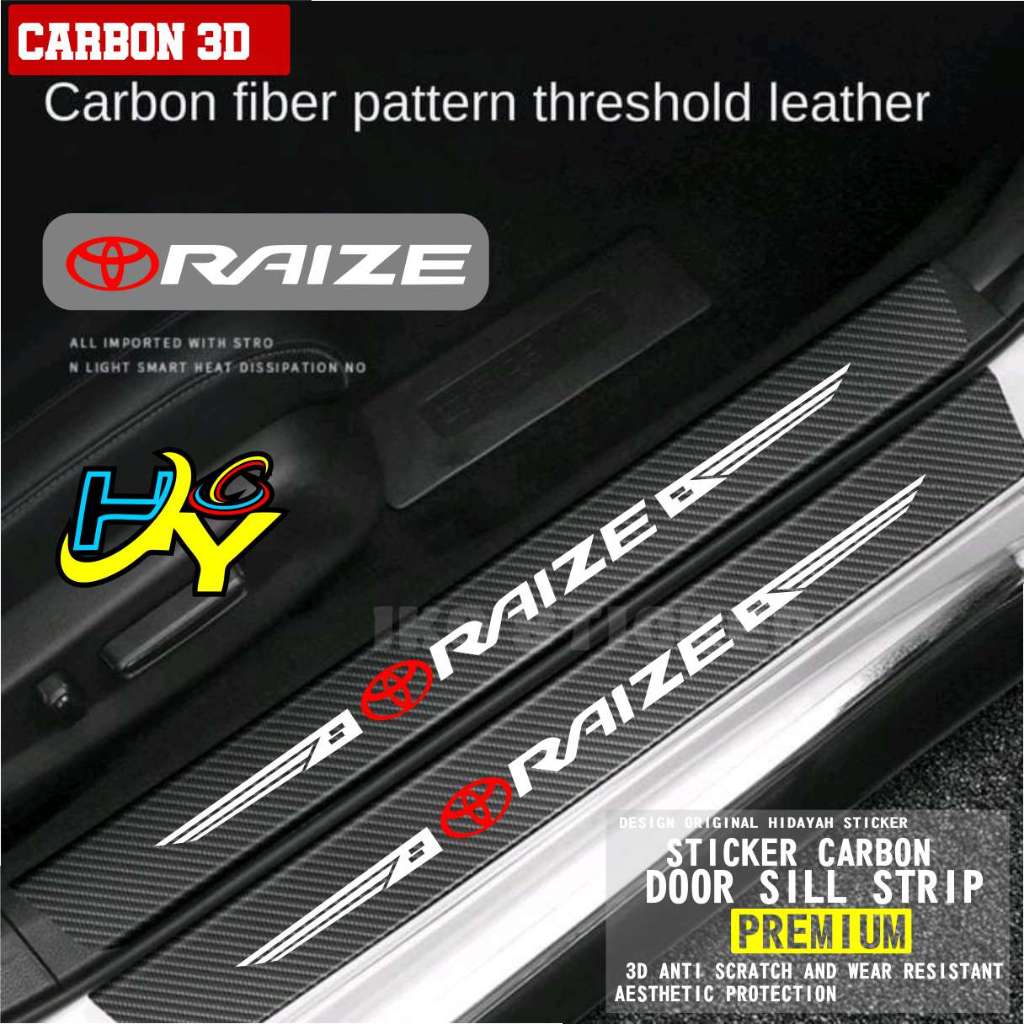 9pcs toyota raize Car carbon Sticker 3D carbon Sticker Car Door ...