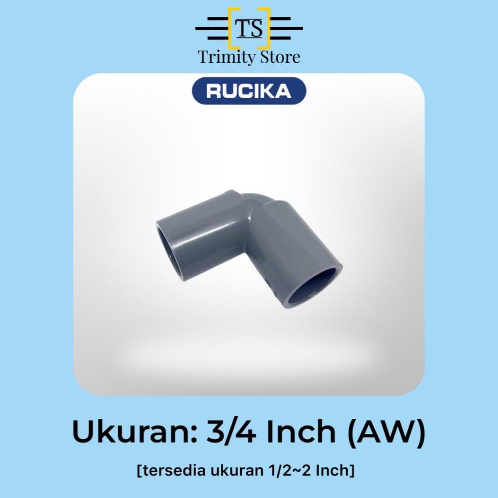 Rucika Keni / Elbow 90 Degree PVC (AW) Size 3/4 Inch [K-AW] | Shopee ...