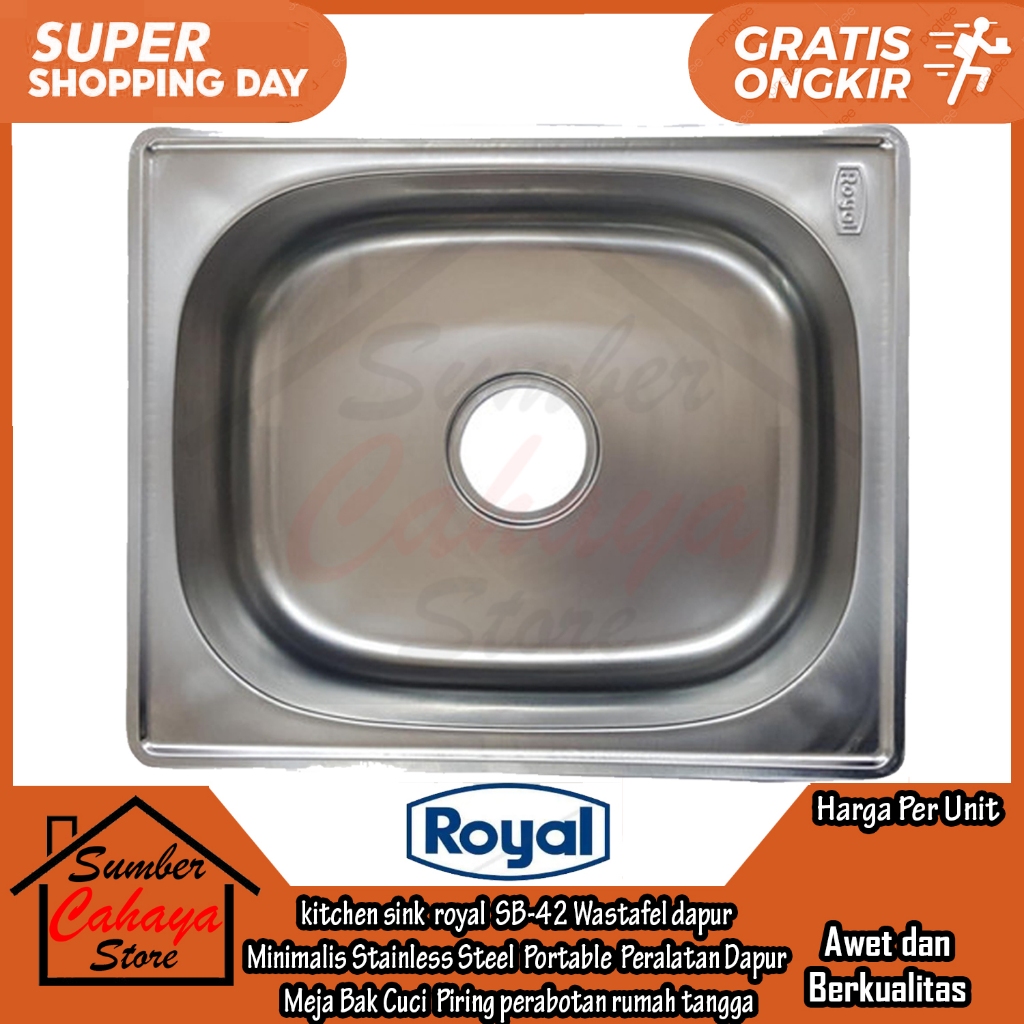 Kitchen Royal Sink Stainless Stainless Steel Type Sb 42 Sink One Bowl ...