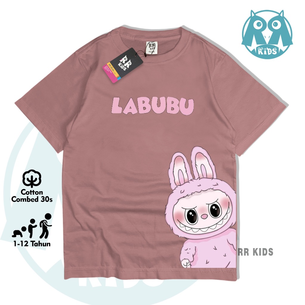 Labubu Children's Distro T-shirt Boys Girls Catoon Combed 30s 1-12 ...
