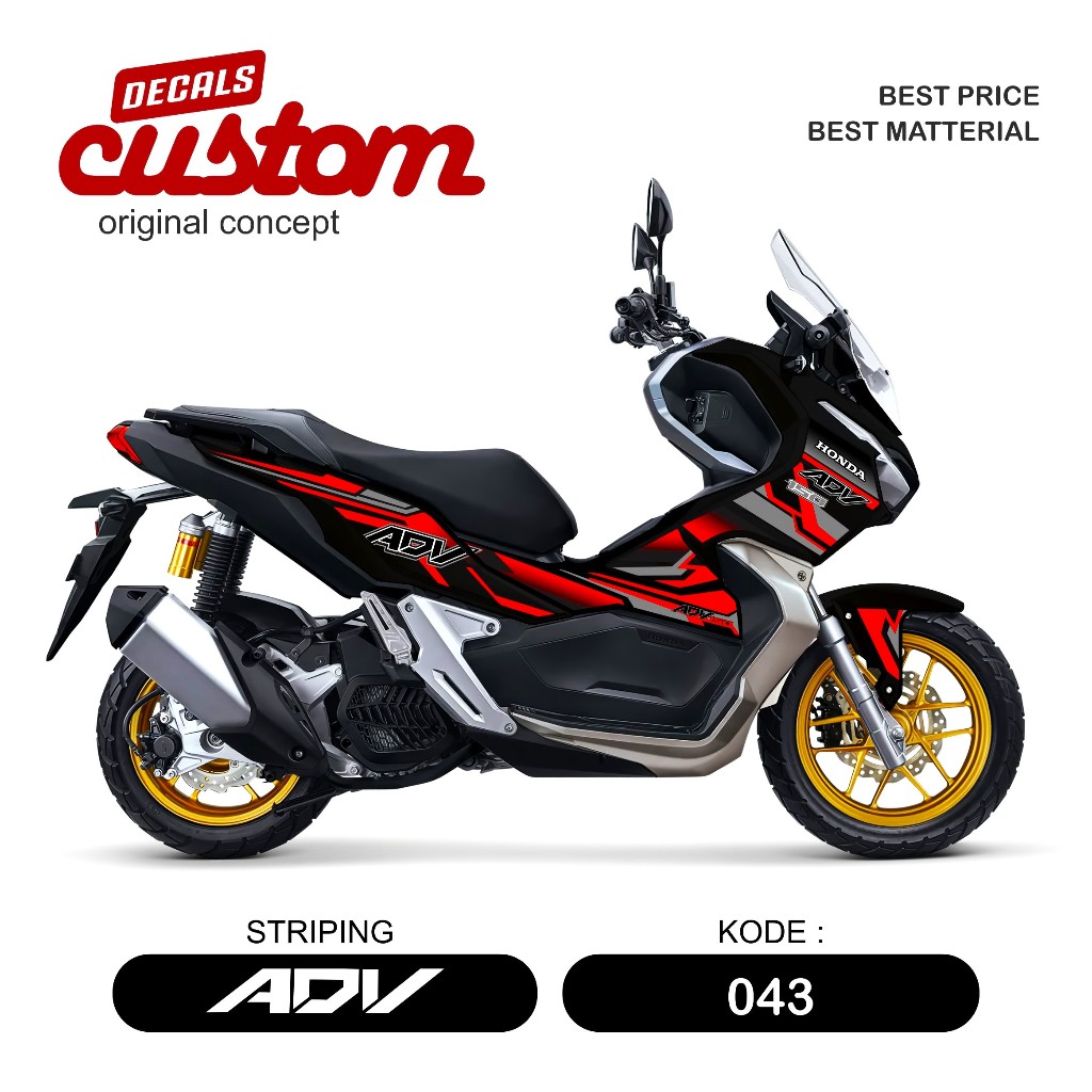 Honda adv 150 body transparent striping, premium adv variation, uv ...