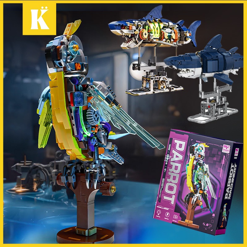 Keeppley 3D Shark Blocks DIY Building Bricks Blocks Kids Toys ...