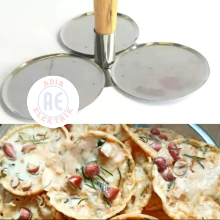 8cm Non-Stick Stainless Steel 3-hole Round Dent Mold/Rempeyek Mold ...