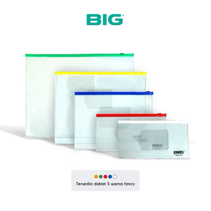 Pocket File Folder Zipper Folder Transparent Plastic File Name TAG BIG ...