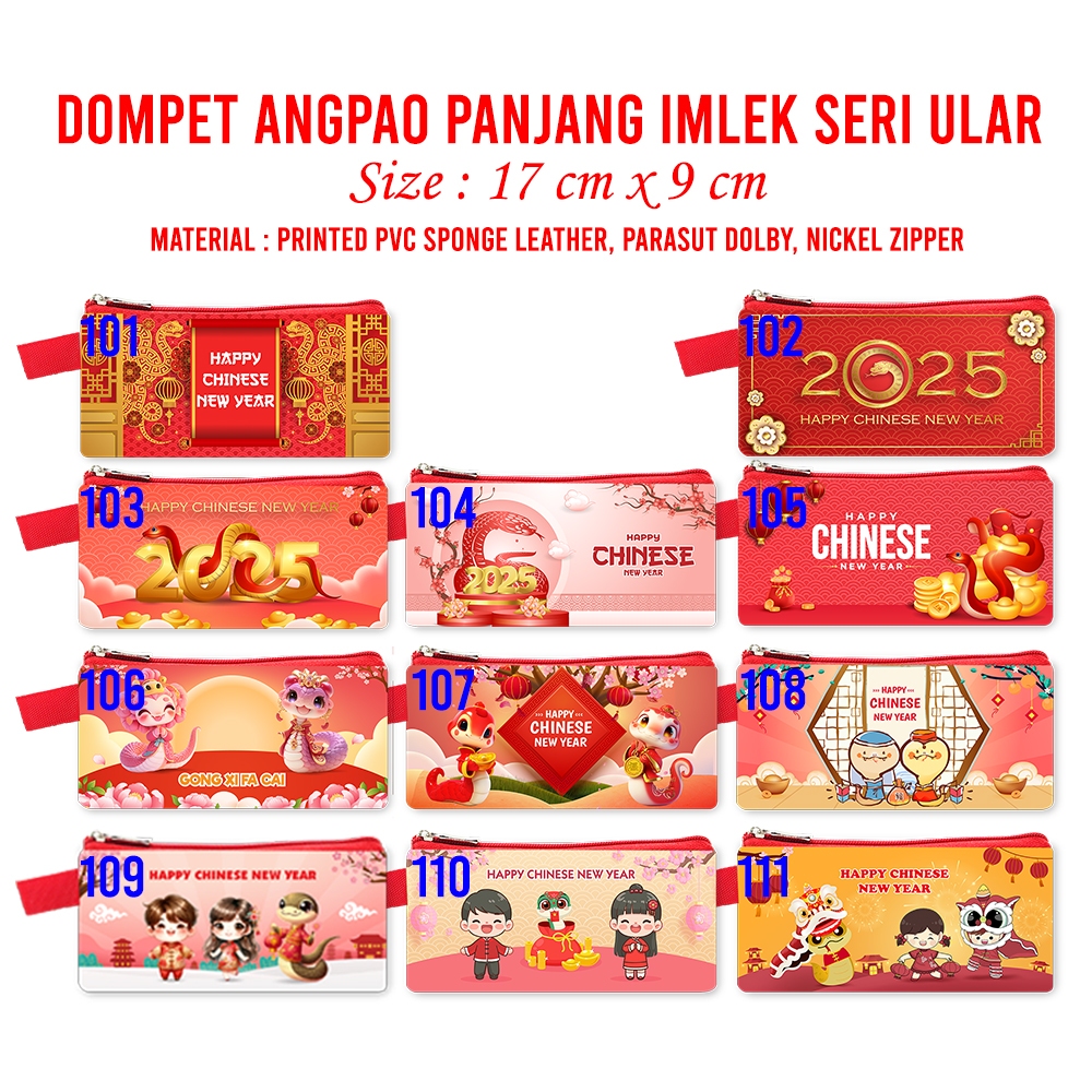 Long Chinese New Year Angpao Snake Series Chinese New Year Red Envelope ...