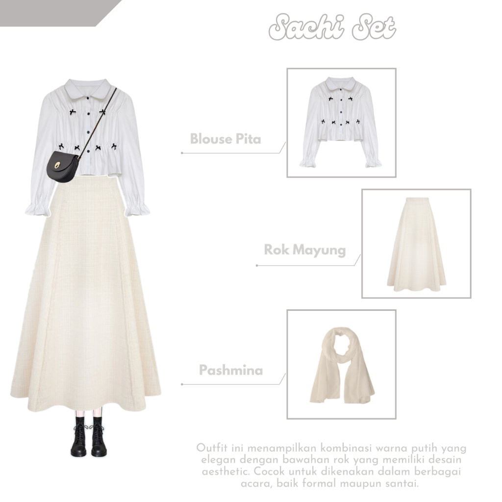 Mc Sachi Set | Contemporary Outfit Set (Blouse - Skirt - Pashmina ...
