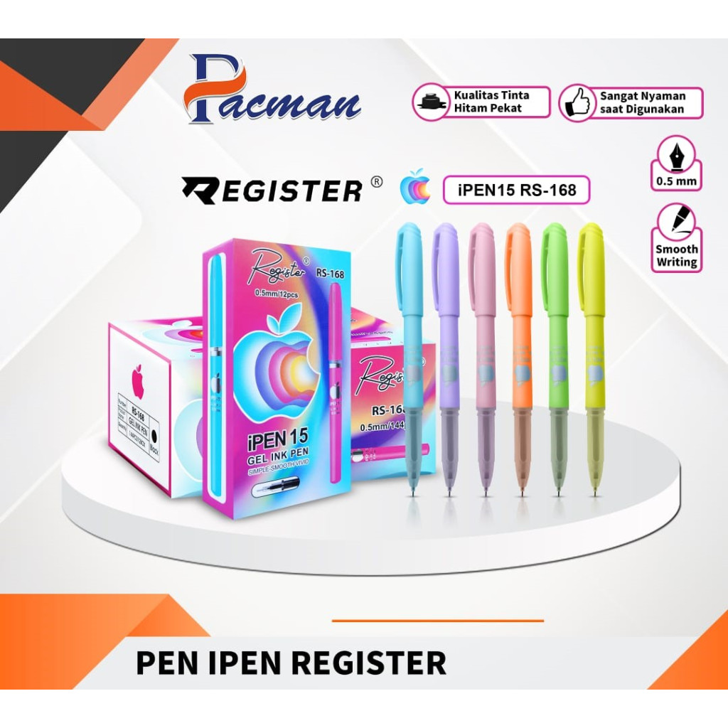 Pacman iPEN Gel Pen 0.5mm (12PC) | Shopee Philippines