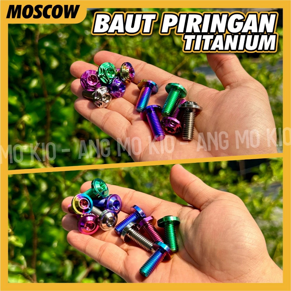 Original TITANIUM DISC BOLT M8 FULL DRAT DISC BOLT TITANIUM DRAT 12 ...