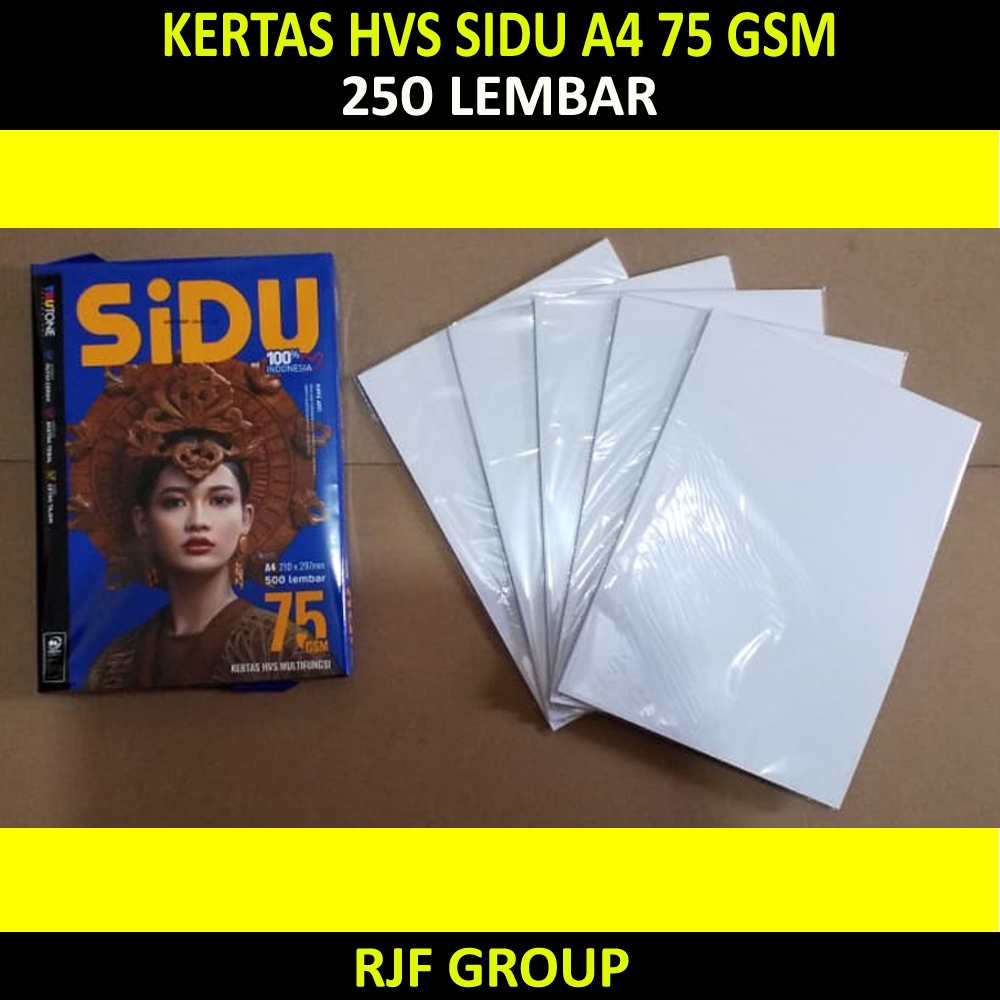 Sidu A4 HVS PAPER 75 gsm 250 SHEETS | Shopee Philippines