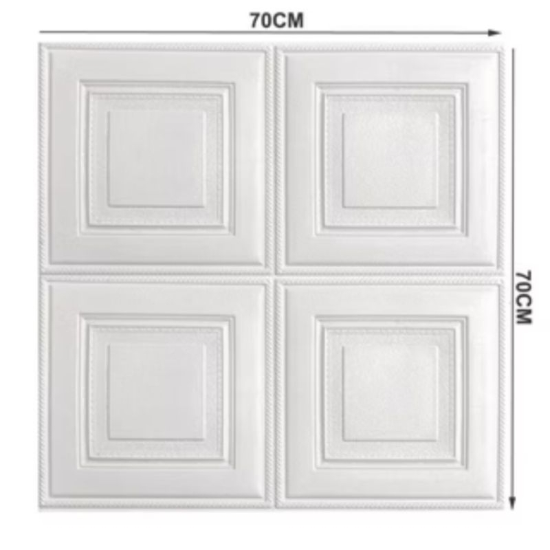 PUTIH White square brickfoam/brickfoam wallpaper 6mm thick | Shopee ...