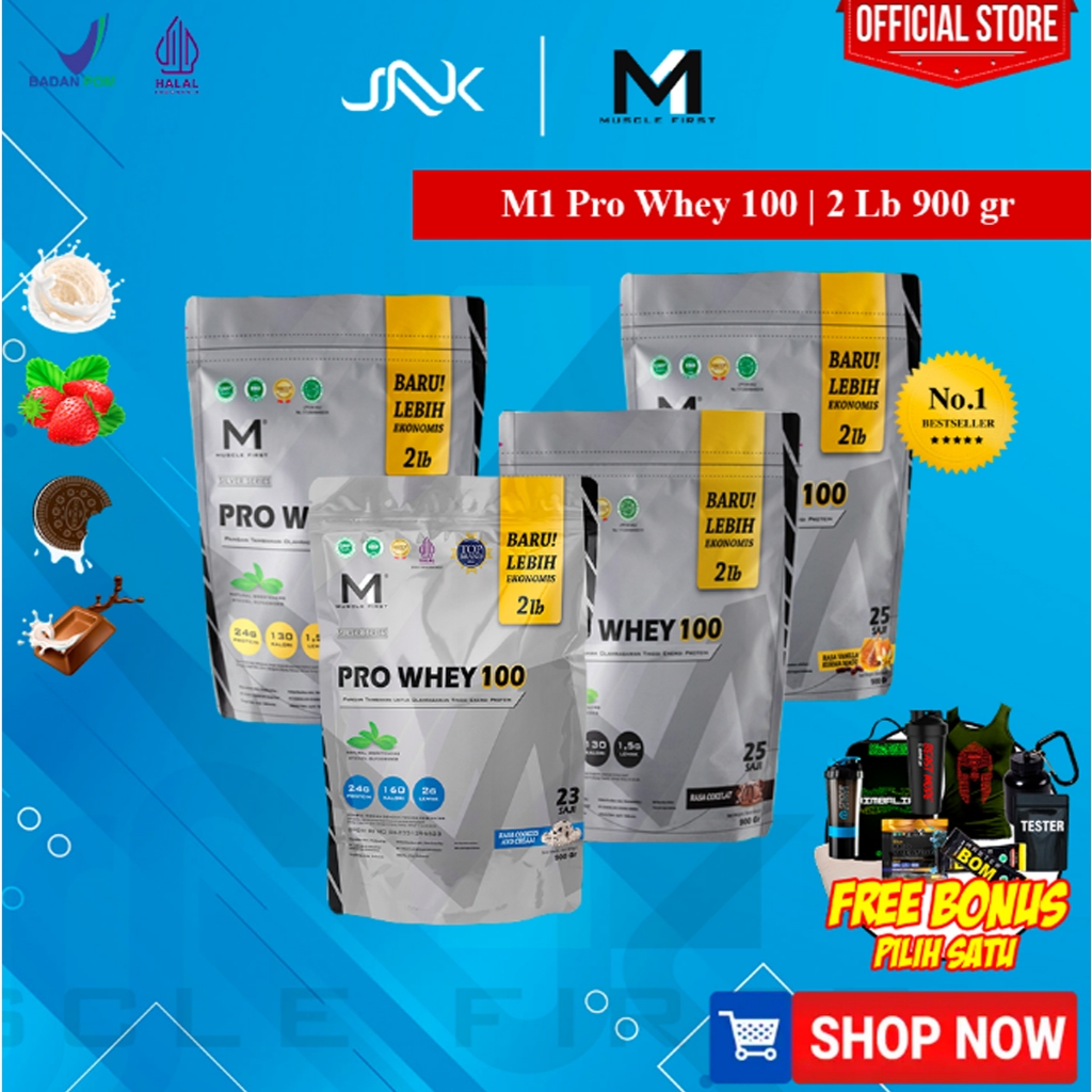 M1 Muscle First Pro whey 100 2lbs whey protein 900gr Prowhey Free ...