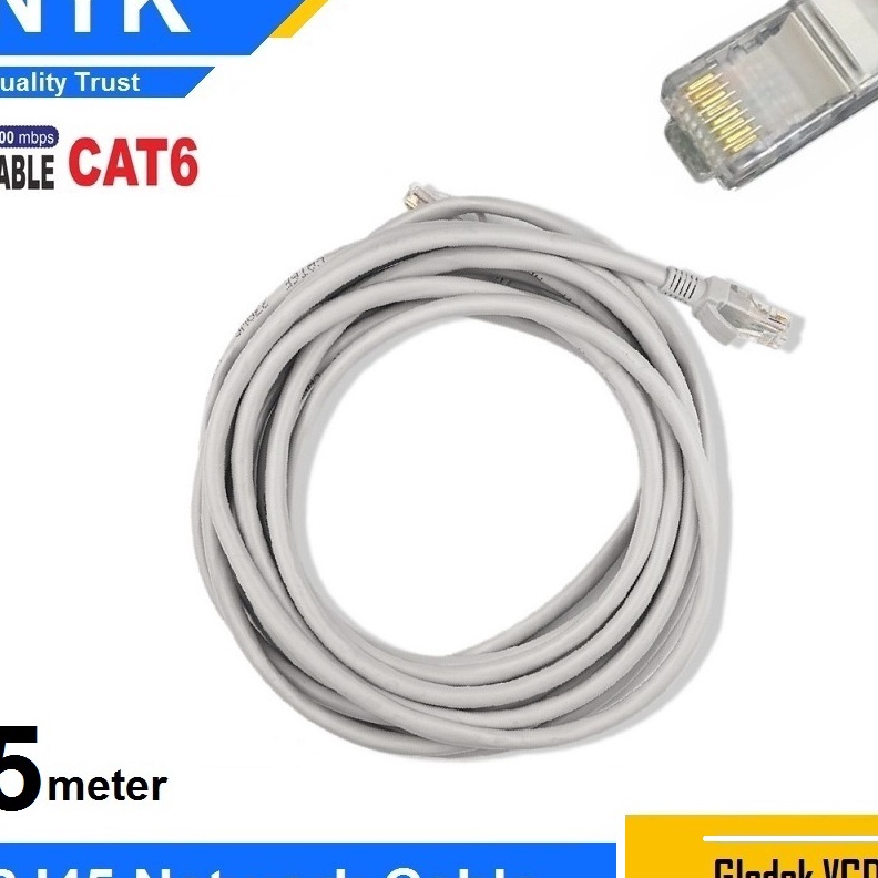 Nyk UTP Rj45 Cat6E 5M Internet Ethernet Cable | Shopee Philippines